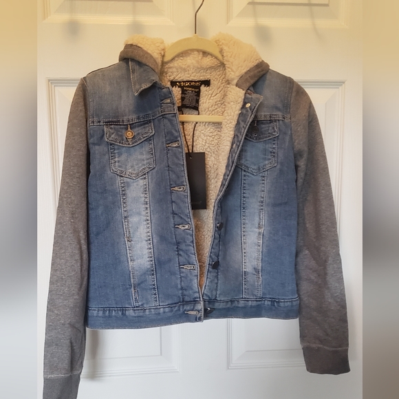 Vigoss | Jackets & Coats | Nwt Vigoss Sheep Skin Lined Denim Jacket ...
